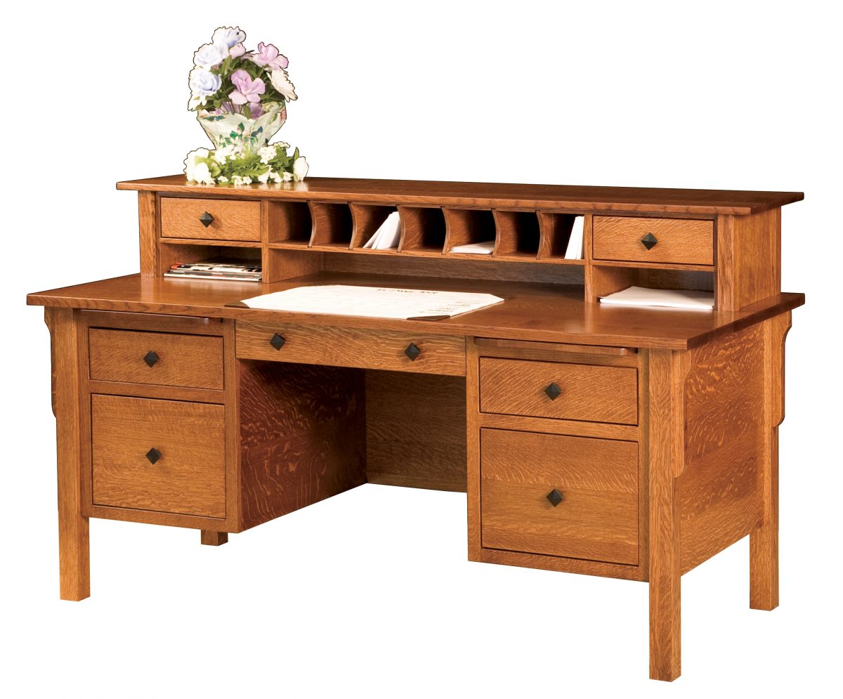 Mission Desk with Return - Amish Furniture of Austin