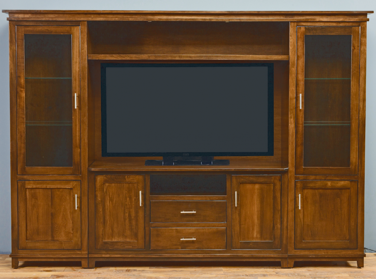 Modern Entertainment Center - Amish Furniture of Austin