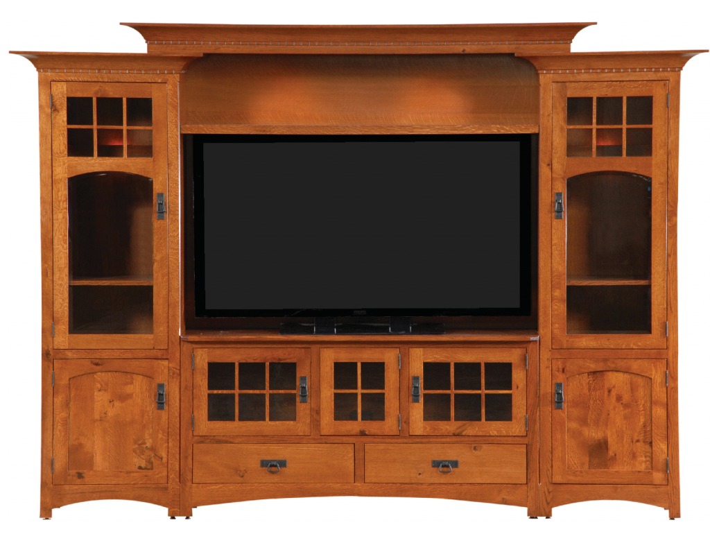 Modern Entertainment Center - Amish Furniture of Austin