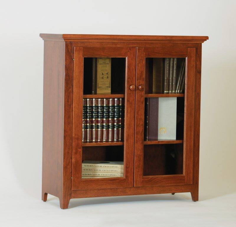 Shaker Bookcase with Glass Door Option - Amish Furniture of Austin
